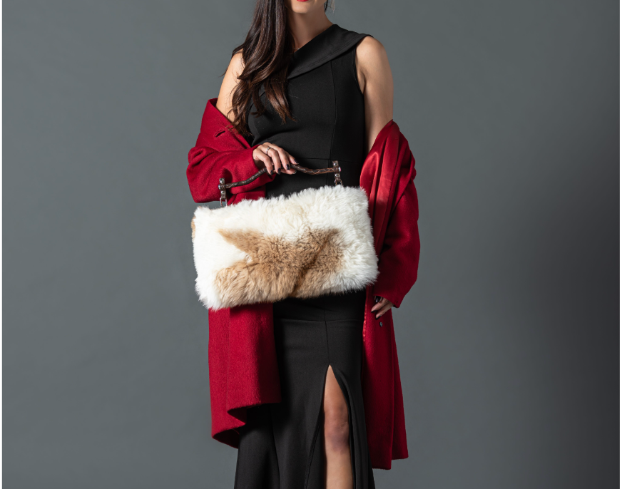 Alpaca handbag with alligator handle | S Y D N I E • B A N K S